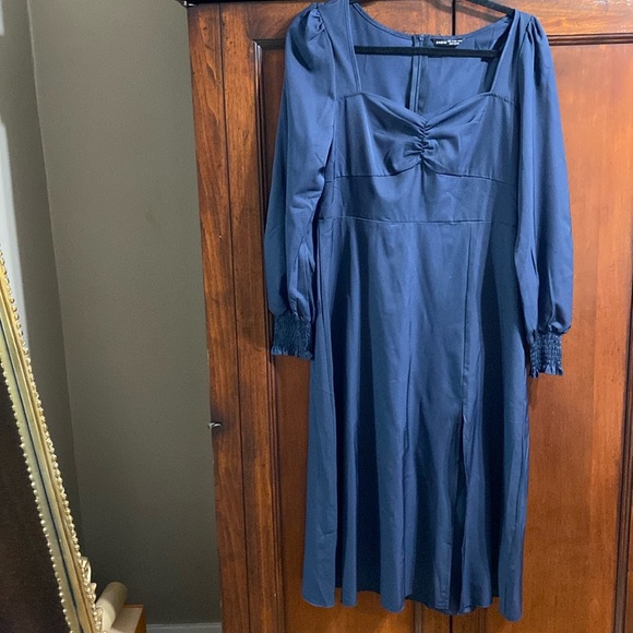 SHEIN | Dresses | Pretty Navy Blue Dress | Poshmark